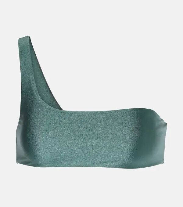 Jade Swim Eliza One-shoulder Bikini Top - Green