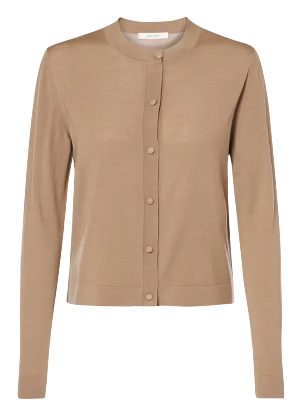 THE ROW Iyona Wool Cardigan - Beige