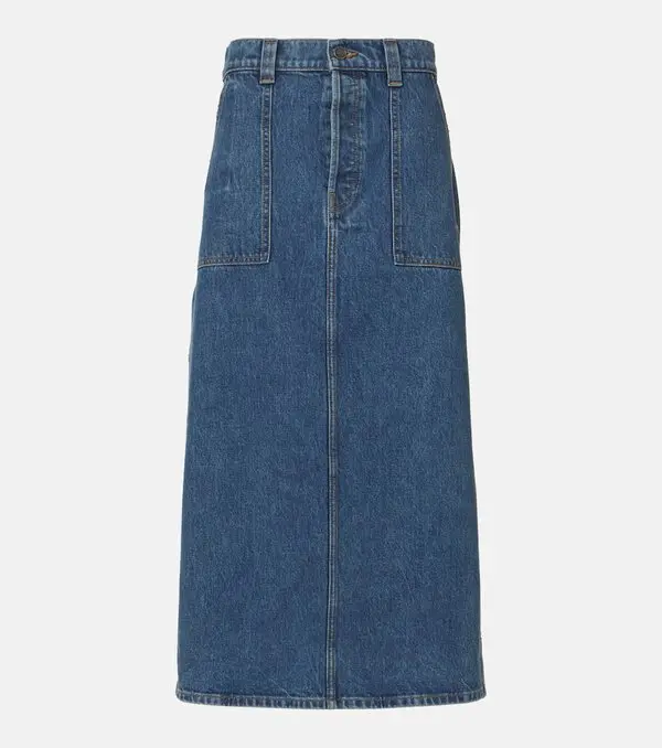 Khaite Genevieve Denim Maxi Skirt