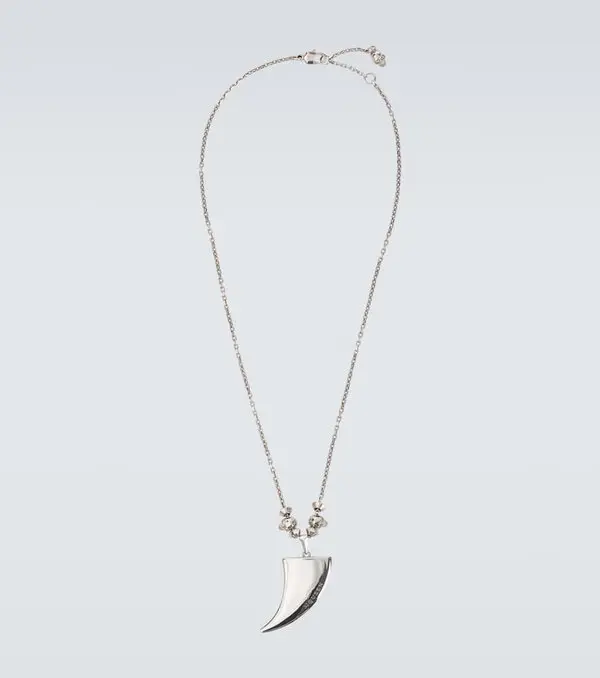 Alexander McQueen Tiger Claw Pendant Necklace - Metallic