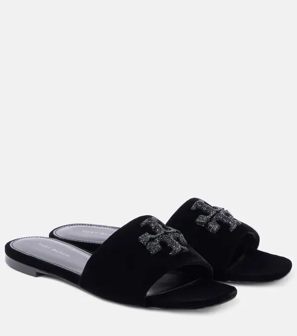 Tory Burch Eleanor Velvet Slides