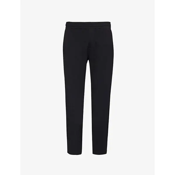 ARNE Interlock Drawstring Straight-leg Regular-fit Stretch-woven Blend Jogging Bottoms - Black