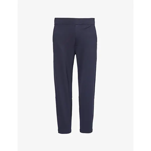 Paige Relaxed-fit Tapered Stretch-jersey Trousers - Deep Anchor
