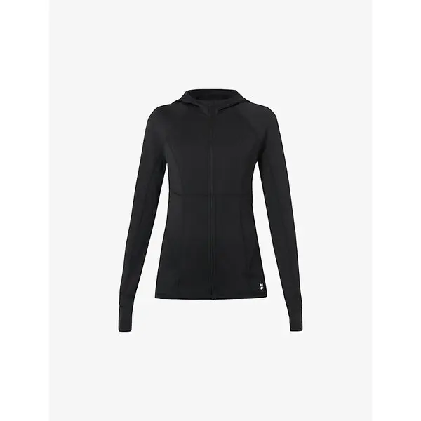 Sweaty Betty Pro Run Zip-up Stretch-woven Top