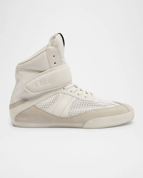Chloé Kick High-top Sneakers - Cloudy Cream