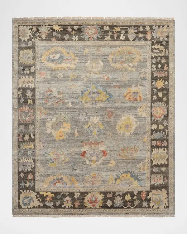 HAVEN & LOOM Eleanor Gray Hand-knotted Rug, 12' X 15 - Grey Flannel/bark