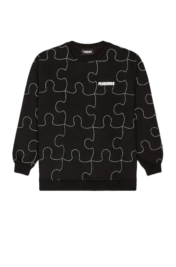 PLEASURES Pieces Reflective Crewneck Sweatshirt