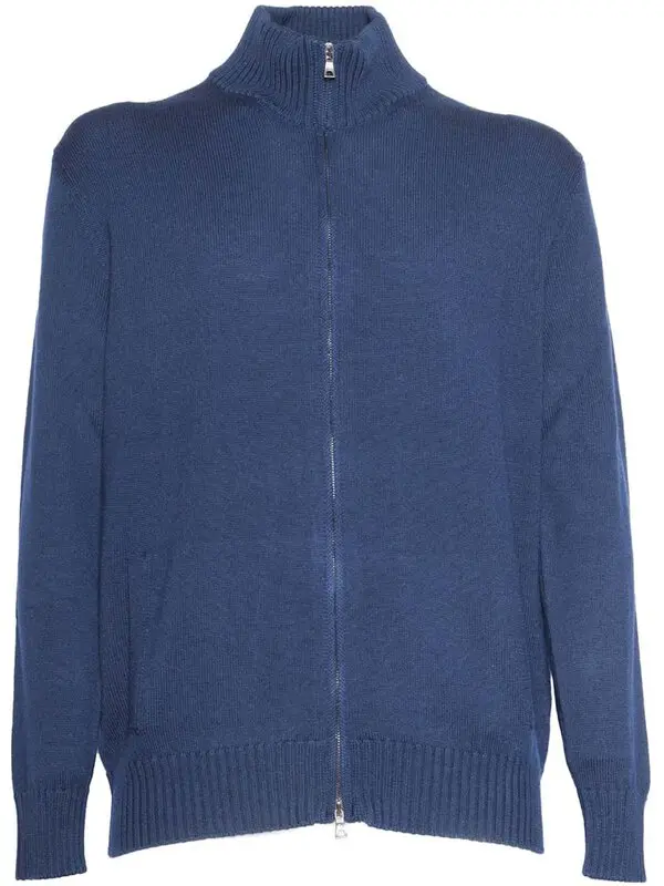BALLANTYNE T Neck Zipped Cardigan