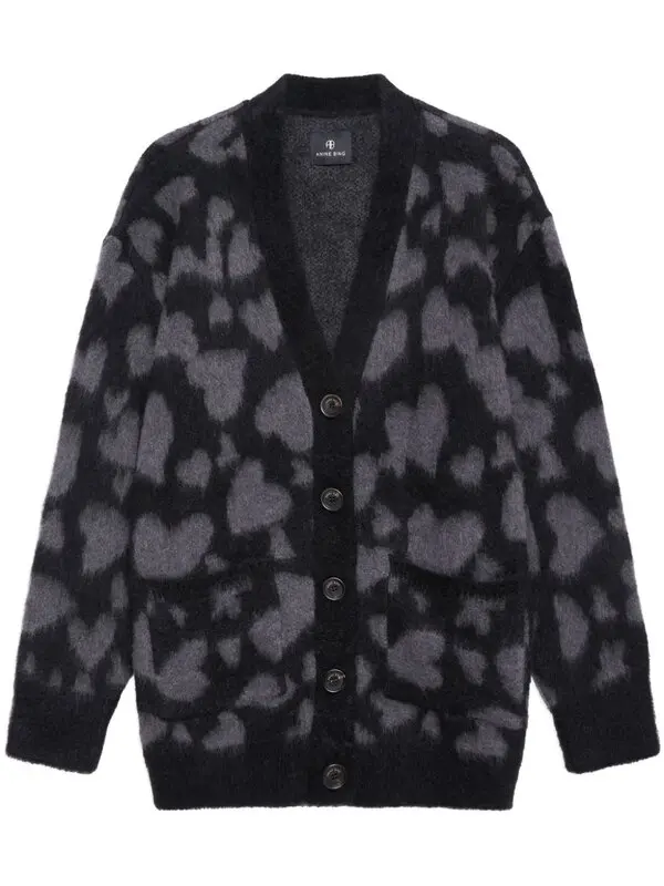 ANINE BING Banks Cardigan - Grey