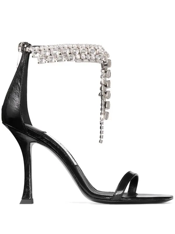 JIMMY CHOO 100mm Verity Sandals - Black