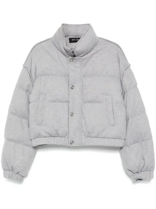 TOUT A COUP Cropped Down Jacket - Blue