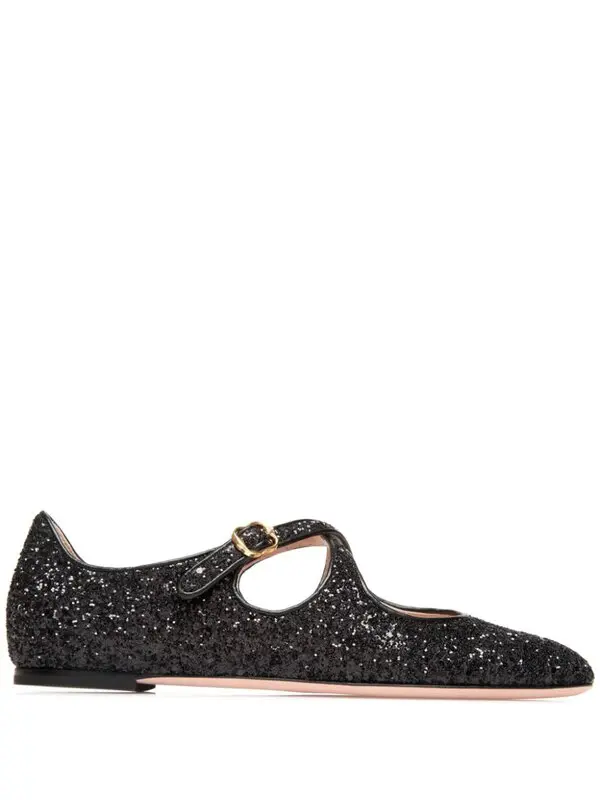 Bally Glitter Ballerinas - Black