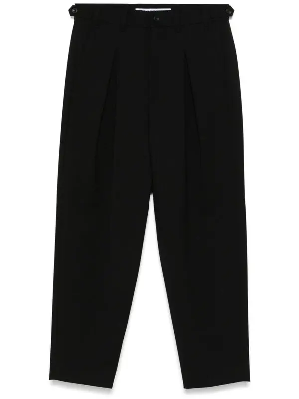 WHITE MOUNTAINEERING Two-tuck Wide Leg Trousers - Black