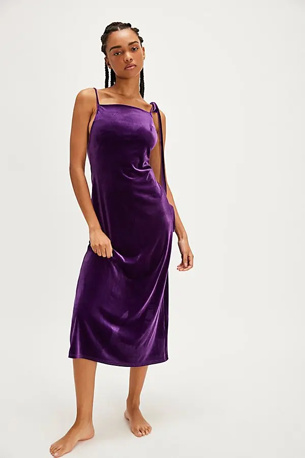 Only Hearts Velvet Underground Greta Slip Purple Heart