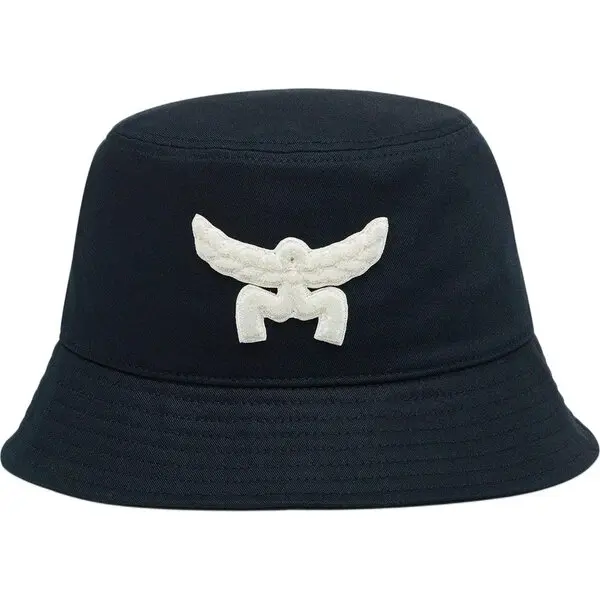 Mcm Essential Logo Bucket Hat - Darknavy