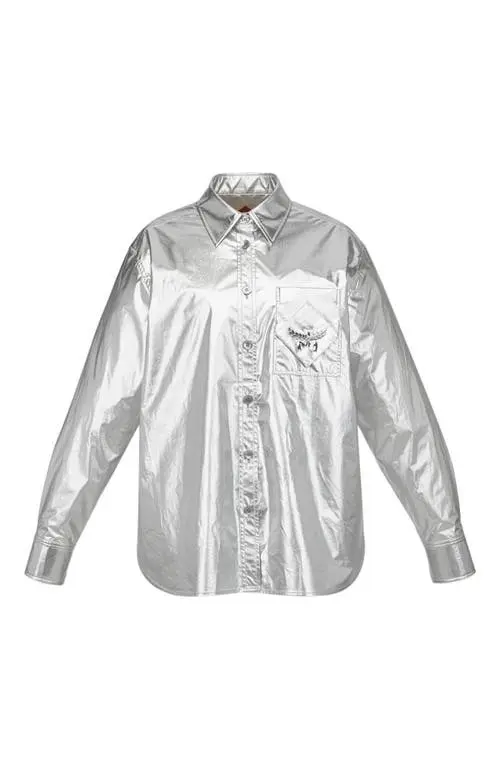 Mcm Oversized Metallic Shirt