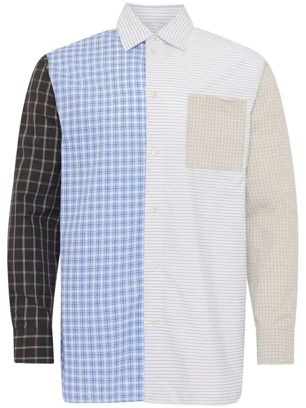JW Anderson Patchwork Shirt - Blue