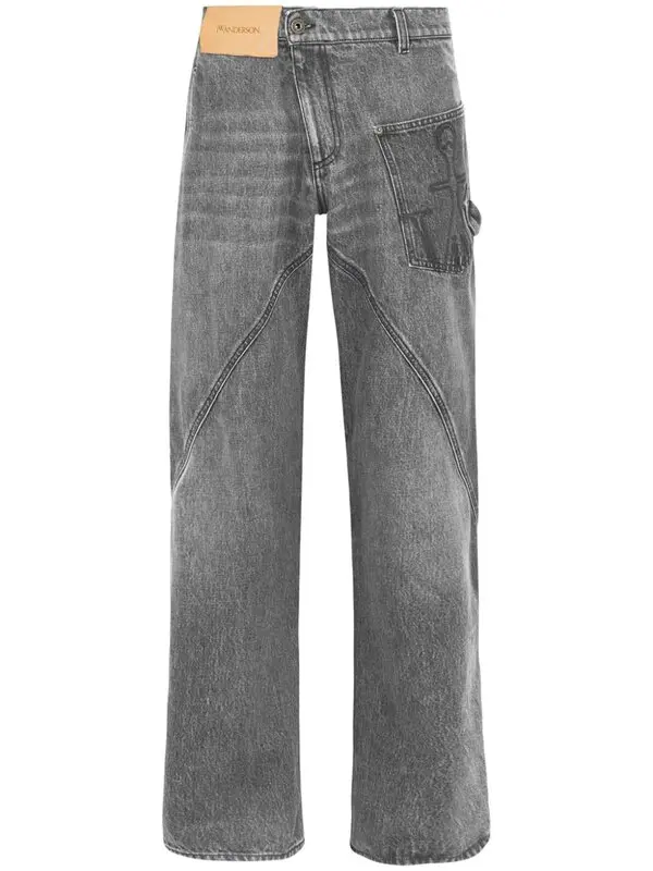 JW Anderson Twisted Workwear Denim Jeans - Grey