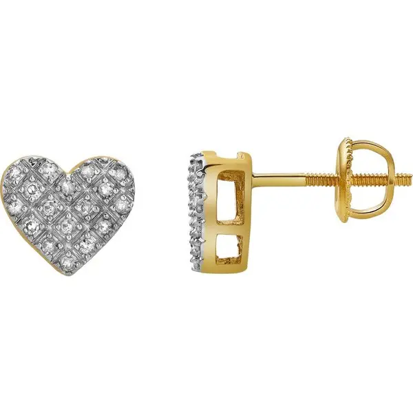 LUVMYJEWELRY 0.1 Ctw Diamond Cluster Earrings
