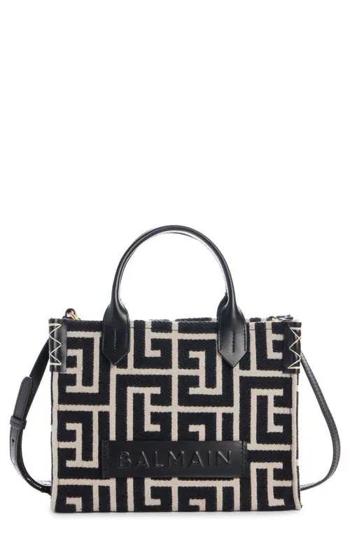 Balmain Small B-army Logo Canvas Shopper Tote