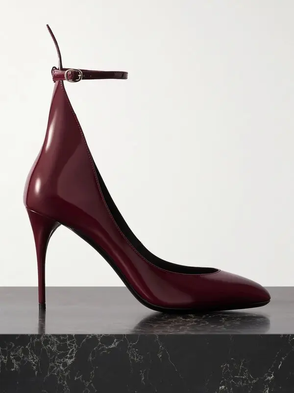 Alaïa 90 Patent-leather Pumps - Burgundy