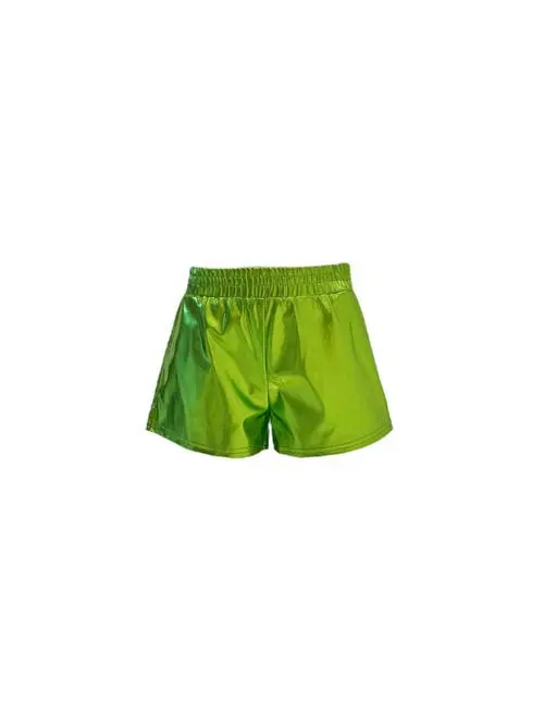 LOLA + THE BOYS Metallic Track Shorts - Green