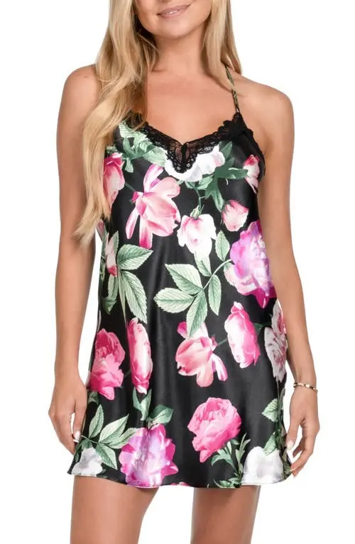 IN BLOOM BY JONQUIL Audrey Lace Trim Satin Chemise