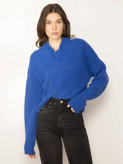 Central Park West Hugo Cabled Turtleneck Sweater