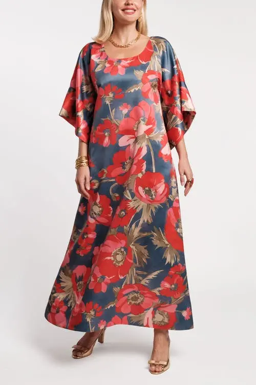 FRANCES VALENTINE Spinnaker Maxi Dress - Blue/red/multi
