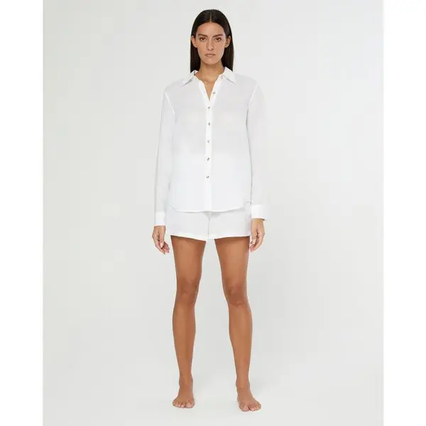 Onia Air Linen Drawstring Short - White