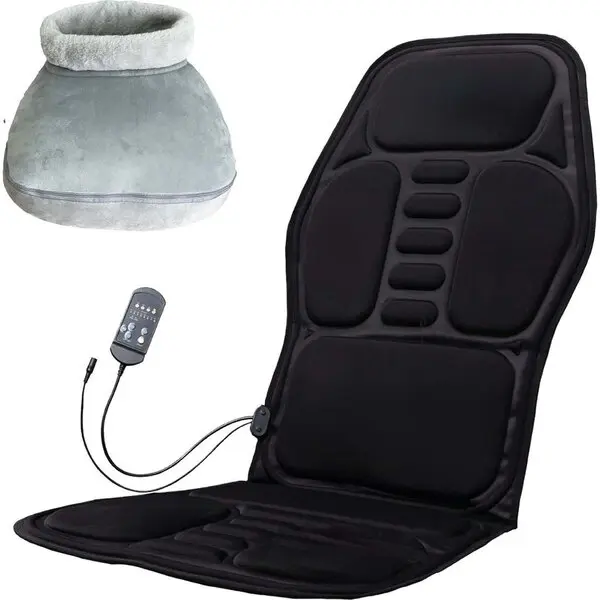 PURSONIC Total Relaxation Pair Heated Foot Spa & Adjustable Chair Cushion