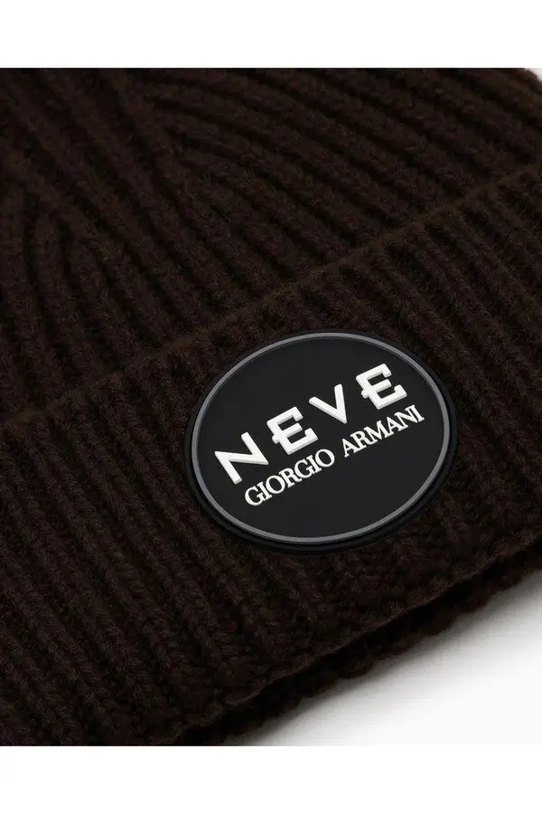 Giorgio Armani Neve Cashmere Beanie - Natural