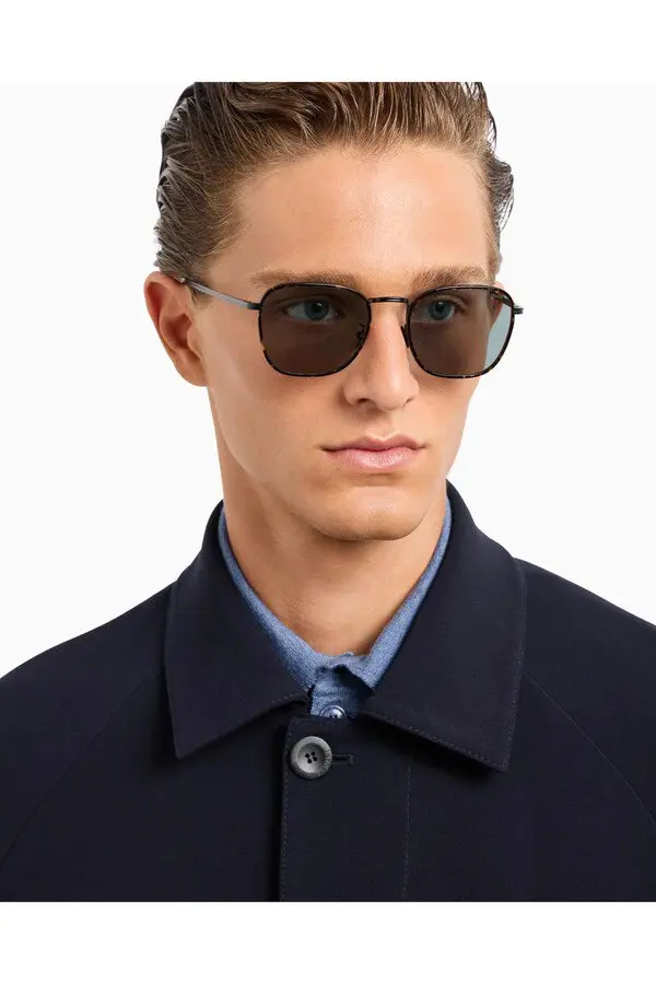Giorgio Armani Square Sunglasses - Black