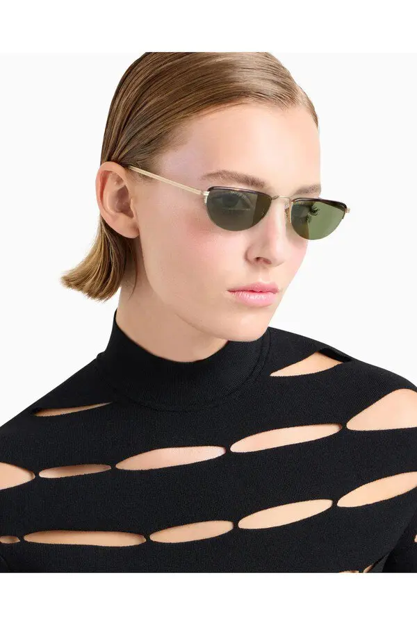 Giorgio Armani Irregular Sunglasses - Gold
