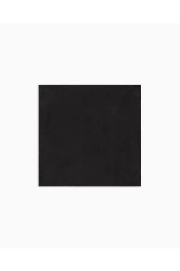 Emporio Armani Pure Silk Pocket Square With Jacquard Micro-motif