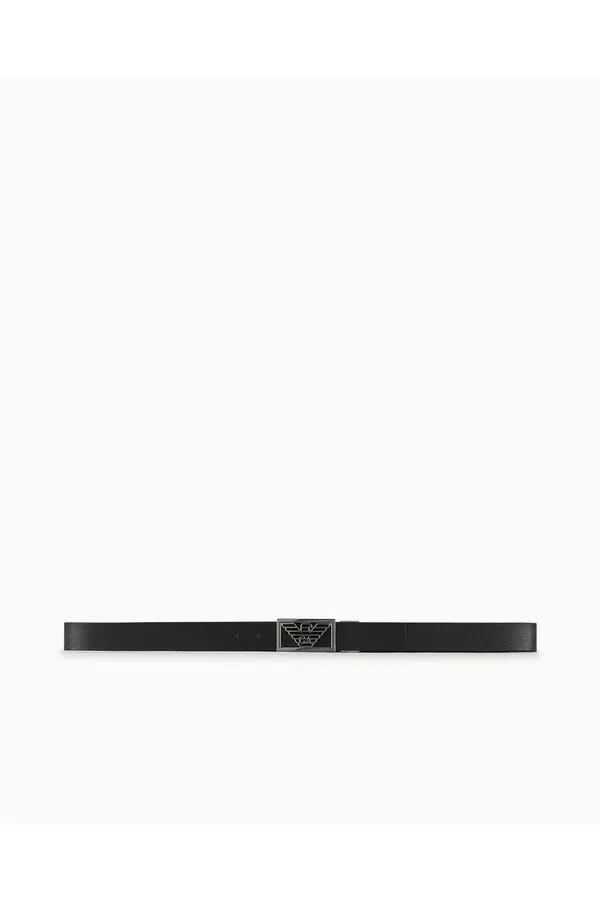 Emporio Armani Reversible Leather Belt - Grey