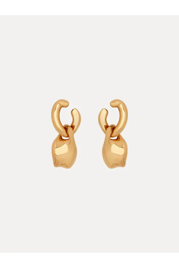 Oscar De La Renta O Double Drop Earrings