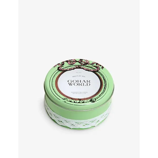 GOHAR WORLD Biscuit Tin Unscented Soy Wax Candle 13cm