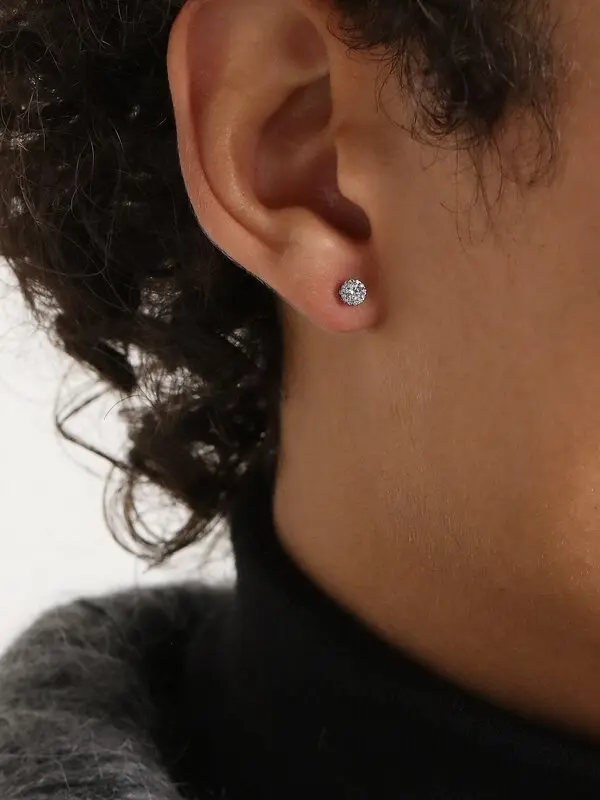 GREG YUNA 18-karat White Gold Diamond Single Earring