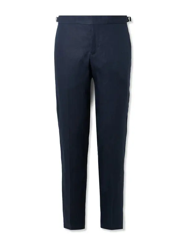 Orlebar Brown Griffon Tapered Linen Trousers - Blue