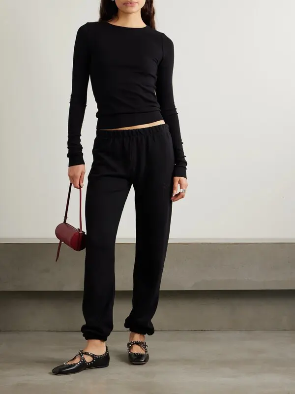 Eterne Cotton And Modal-blend Jersey Tapered Track Pants