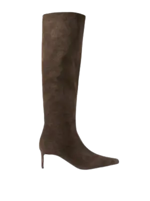 Khaite Ona Suede Knee Boots - Brown