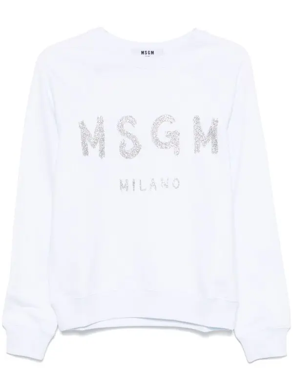 MSGM Logo-print Sweatshirt - Blue