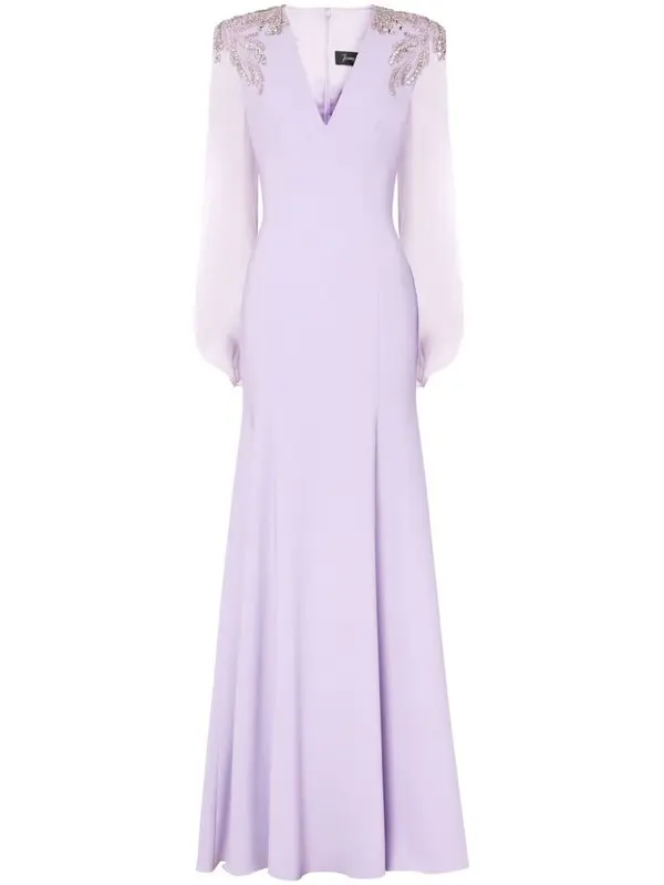 Jenny Packham Mercury Embellished Gown - Purple