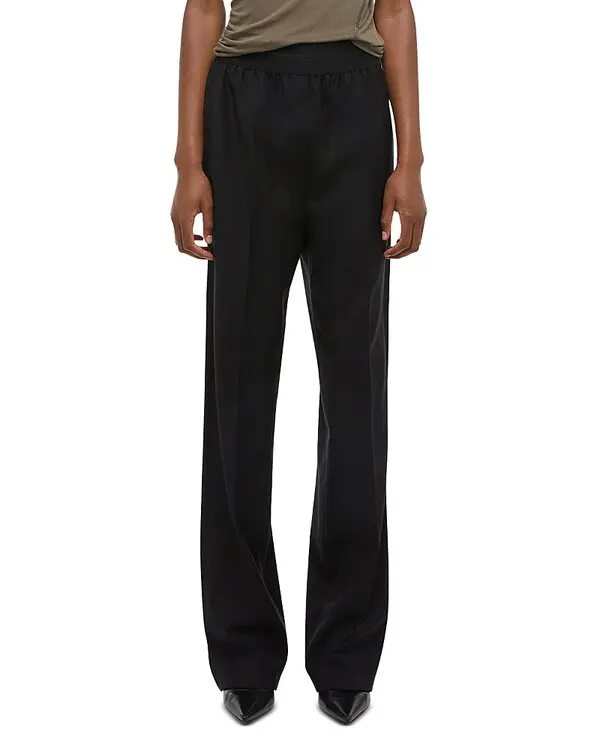 Helmut Lang Wool Logo Waist Pants - Black