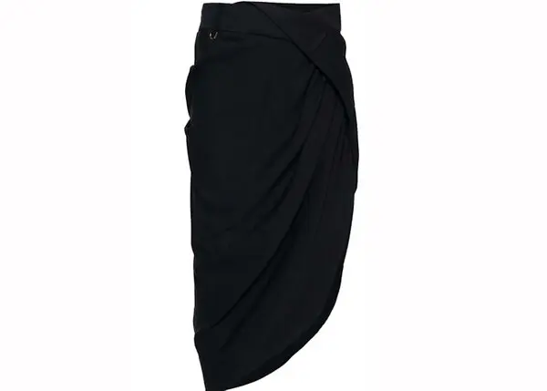 Jacquemus La Jupe Saudade Draped Midi Skirt - Midnight Blue