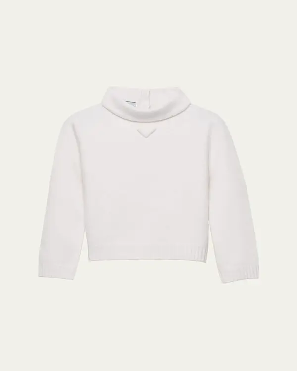 Prada Lambswool Knit Turtleneck Sweater - Bianco