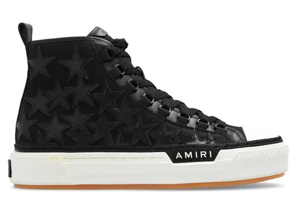Amiri Stars Court High Top Sneakers - Black