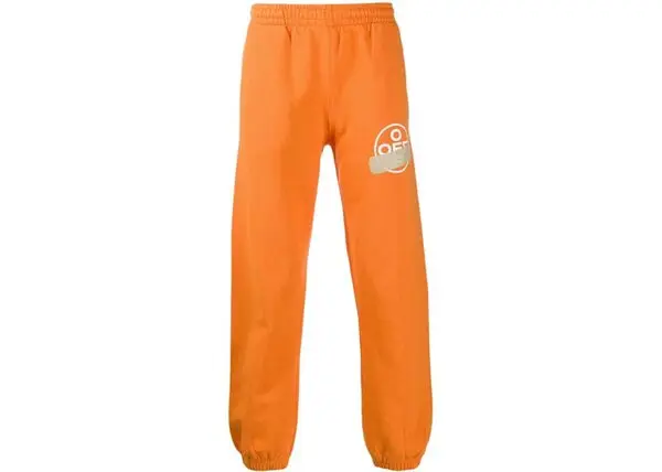 Off-White Tape Arrows Shorten Sweatpants - Orange
