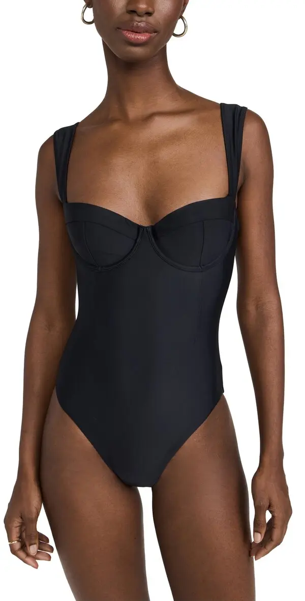 Simkhai Kyle Bustier Piece - Black